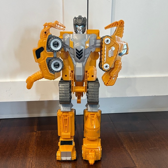 Toys | Transforming Robot Action Figure Orange And Gray | Poshmark